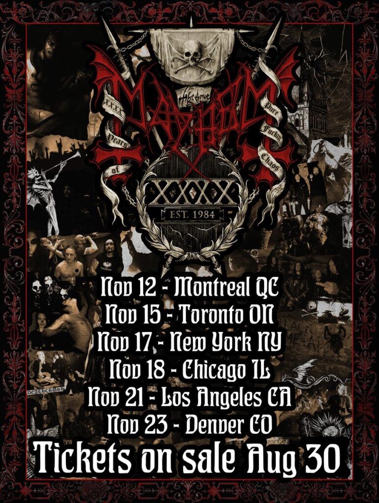 Mayhem announce North American tour - Distorted Sound Magazine