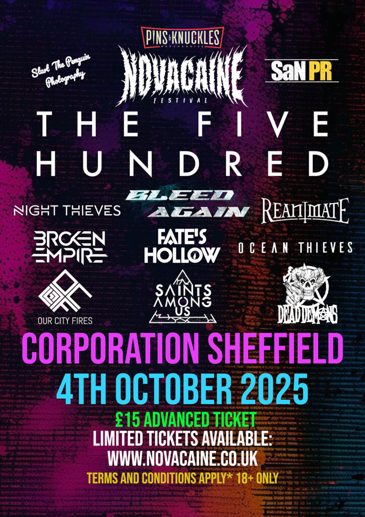 Novacaine Festival announce 2025 lineup - Distorted Sound Magazine